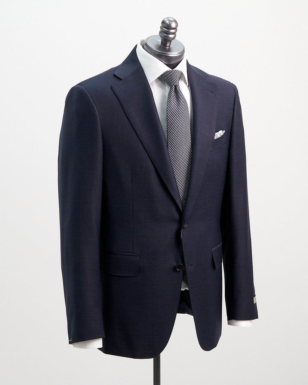 Canali Tonal Prince of Wales Super 130's Navy Suit - blazerformen.com ...