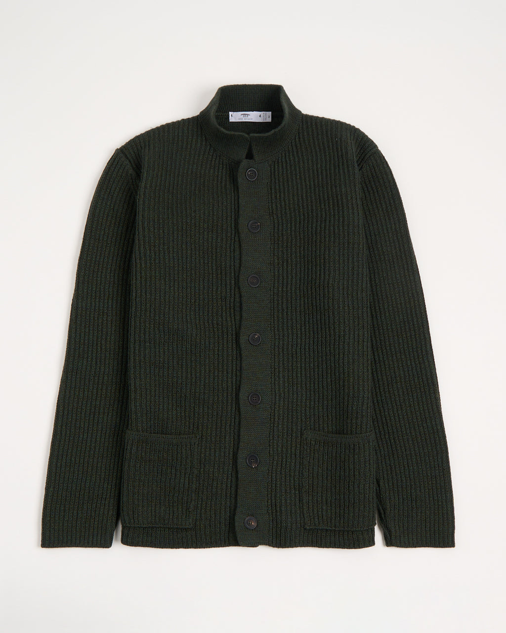 Inis Meáin Wool-Linen Ribbed Boat Builder Cardigan Sweater ...
