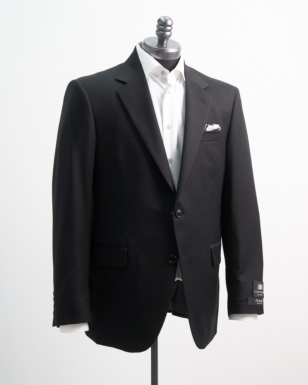 Coppley Solid Black Super 100's Twill All Season Suit - blazerformen ...