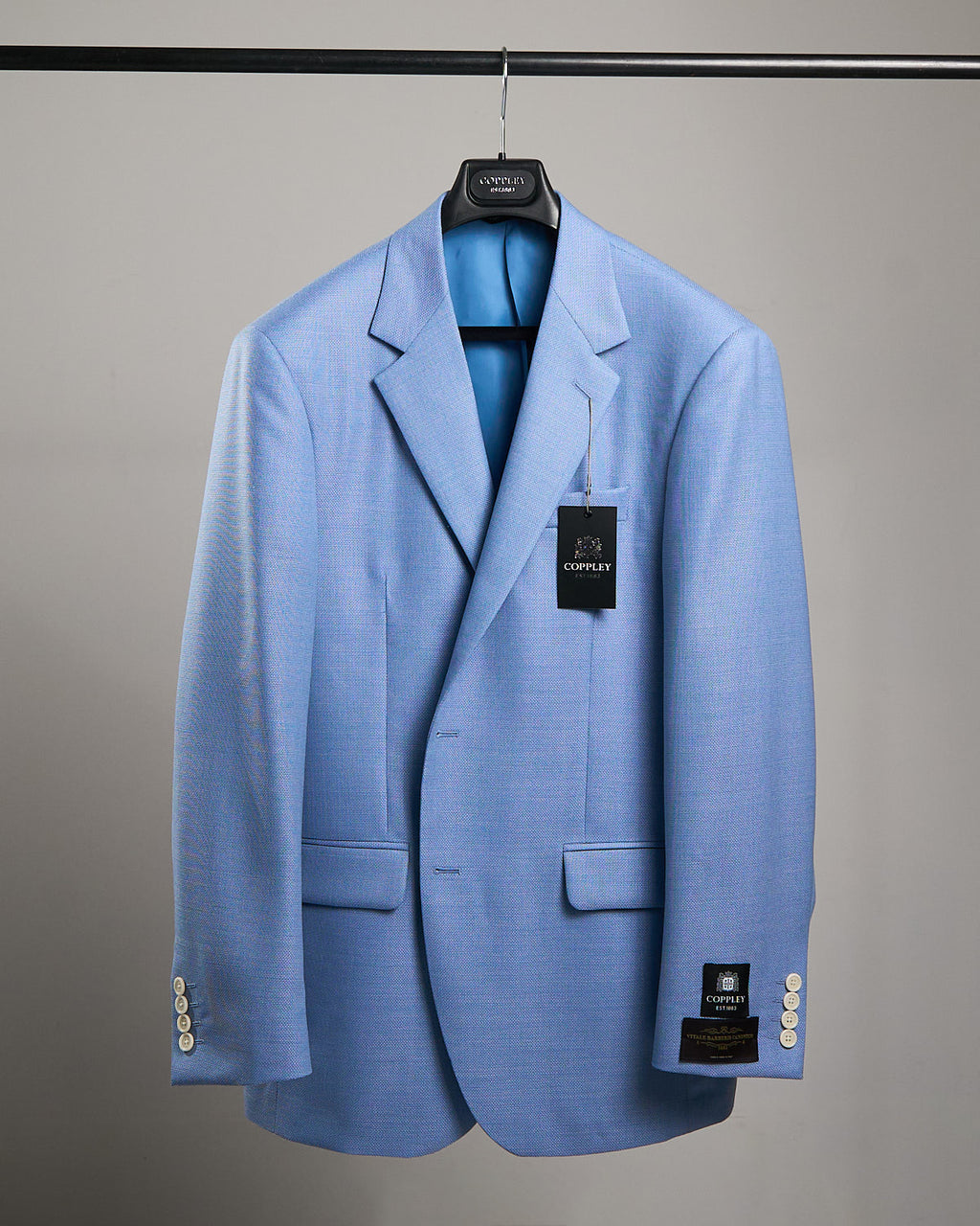 Coppley Ice Blue Hopsack Sport Jacket - blazerformen.com – Blazer For Men