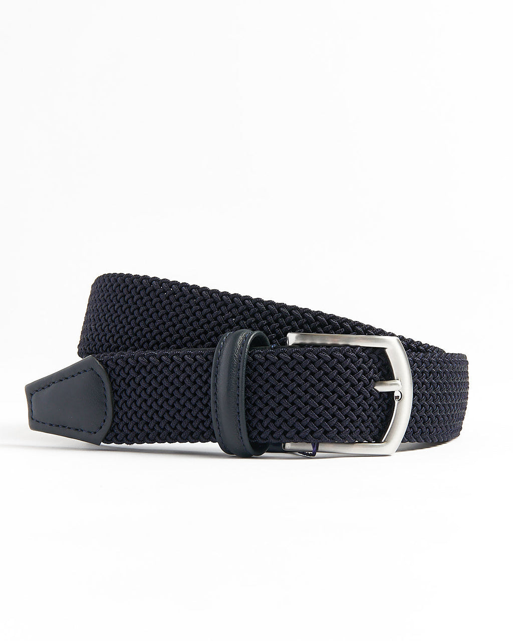Anderson's Navy Tubular Braided Stretch Cotton Belt - blazerformen.com ...